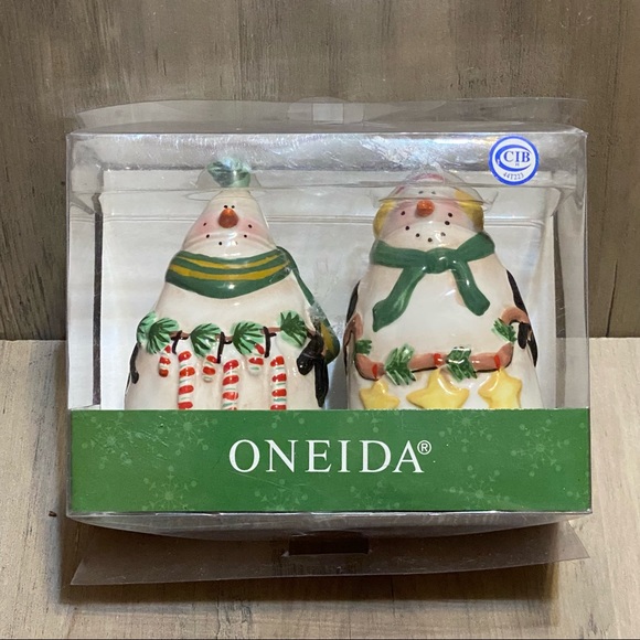 Oneida | Dining | Oneida Festive Snowman Snowmen Salt Pepper Shakers ...